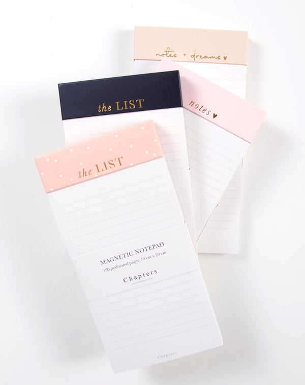 Magnetic Notepad, Navy - Chapters